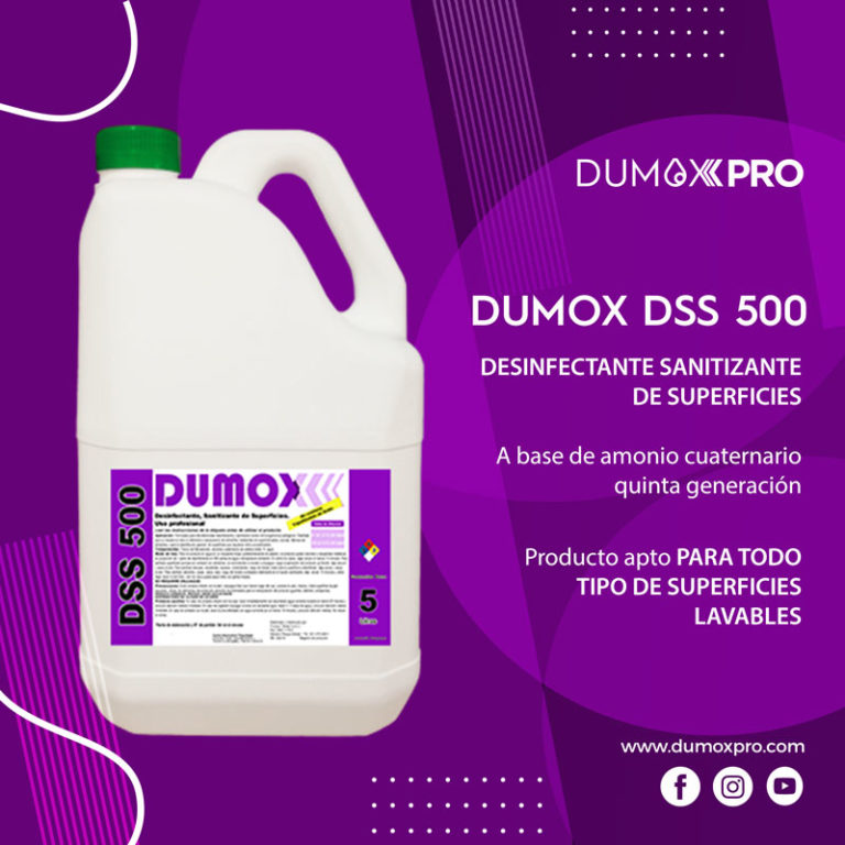 DUMOX DSS 500: Sanitizante de Superficies (850 ml) - DUMOX PRO | Higiene institucional