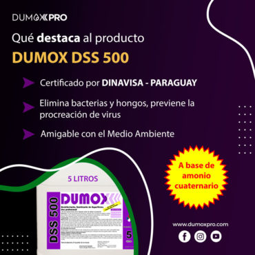 DUMOX DSS 500: Sanitizante de Superficies (5 LTS) - DUMOX PRO | Higiene institucional